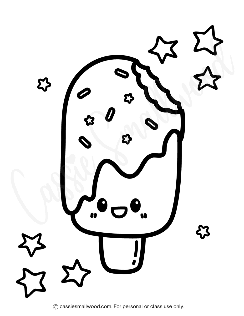 15 CUTE Popsicle Coloring Pages - Cassie Smallwood