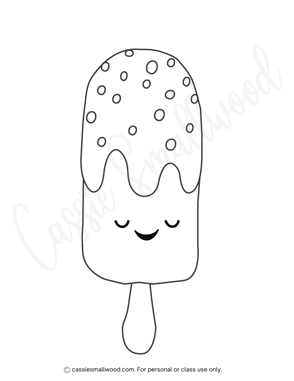 15 CUTE Popsicle Coloring Pages - Cassie Smallwood