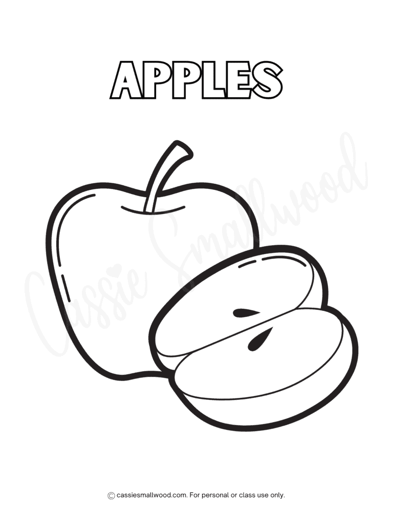 38 Fruit Coloring Sheets - Cassie Smallwood