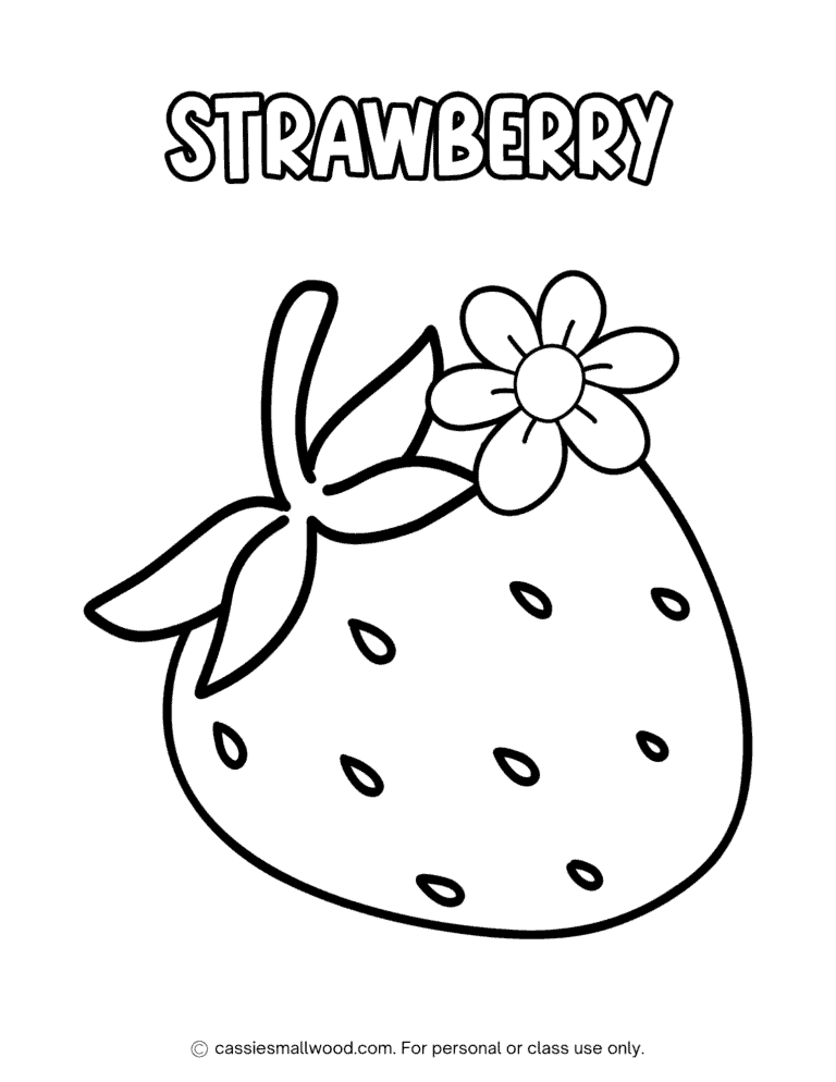 27 CUTE Strawberry Coloring Pages - Cassie Smallwood