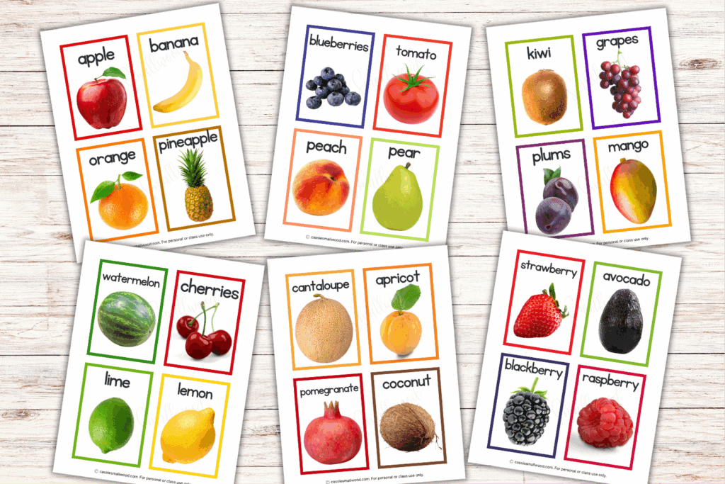 72 Fruit Flashcards (FREE Printables) - Cassie Smallwood