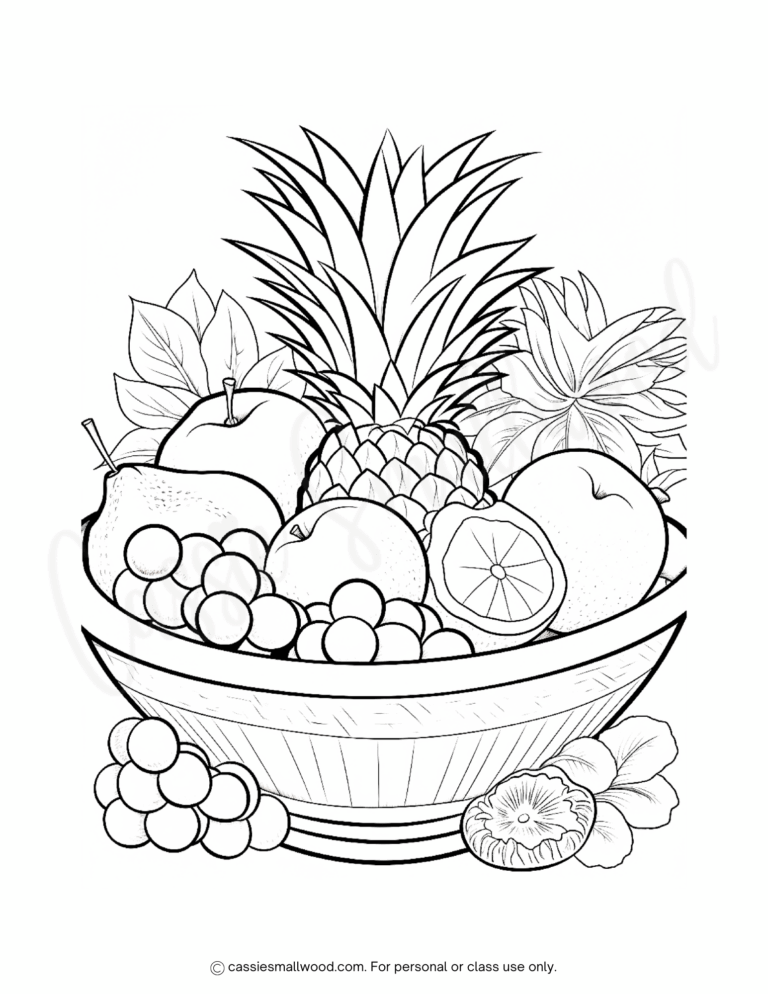 38 Fruit Coloring Sheets - Cassie Smallwood