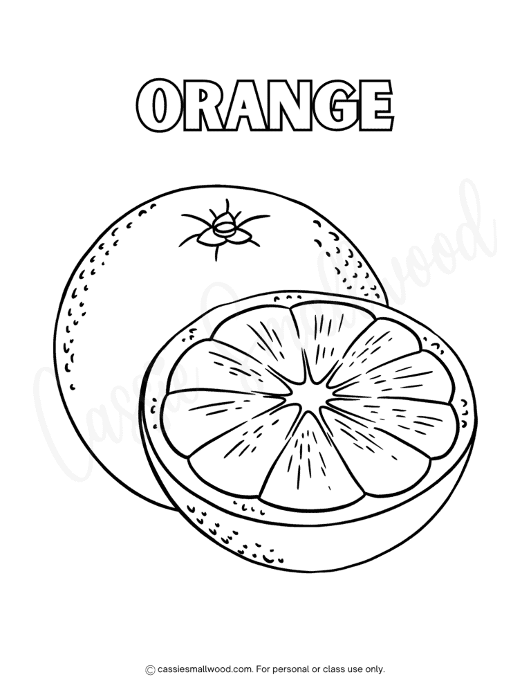 38 Fruit Coloring Sheets - Cassie Smallwood