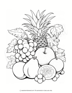 38 Fruit Coloring Sheets Cassie Smallwood