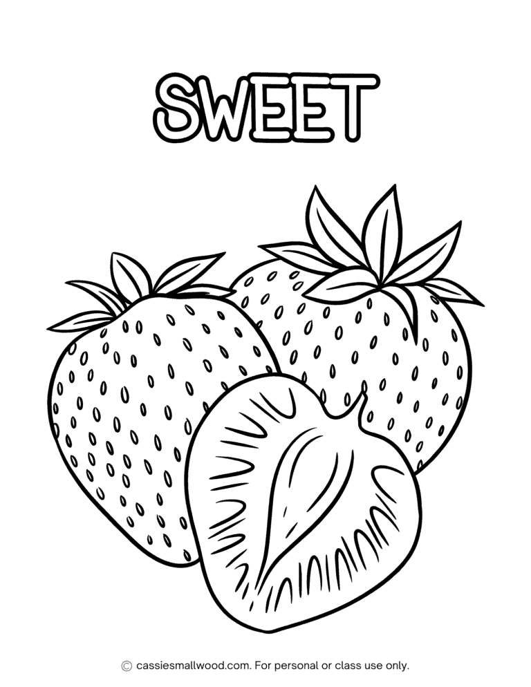 27 CUTE Strawberry Coloring Pages - Cassie Smallwood