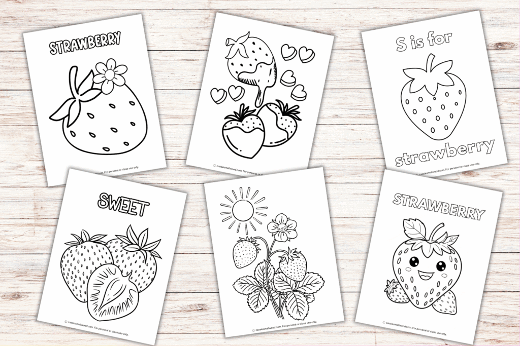 27 CUTE Strawberry Coloring Pages - Cassie Smallwood