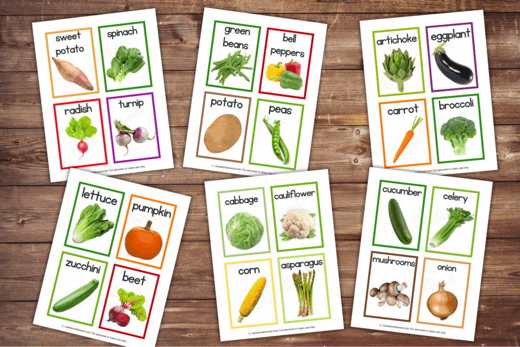 72 Vegetable Flashcards For Kids (FREE Printables) - Cassie Smallwood