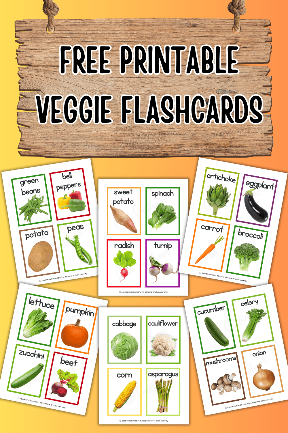 72 Vegetable Flashcards For Kids (FREE Printables) - Cassie Smallwood
