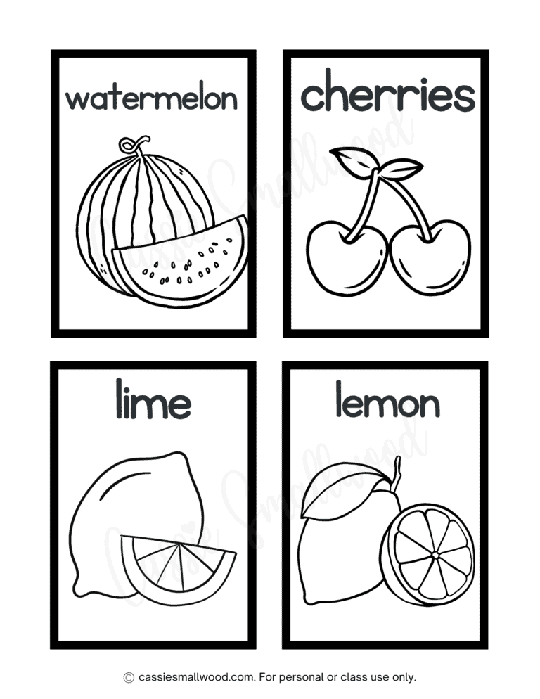 72 Fruit Flashcards (FREE Printables) - Cassie Smallwood
