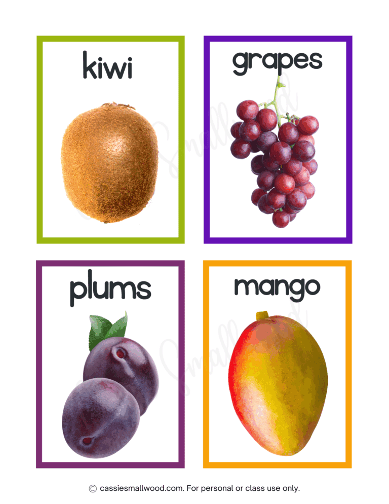 72 Fruit Flashcards (FREE Printables) - Cassie Smallwood