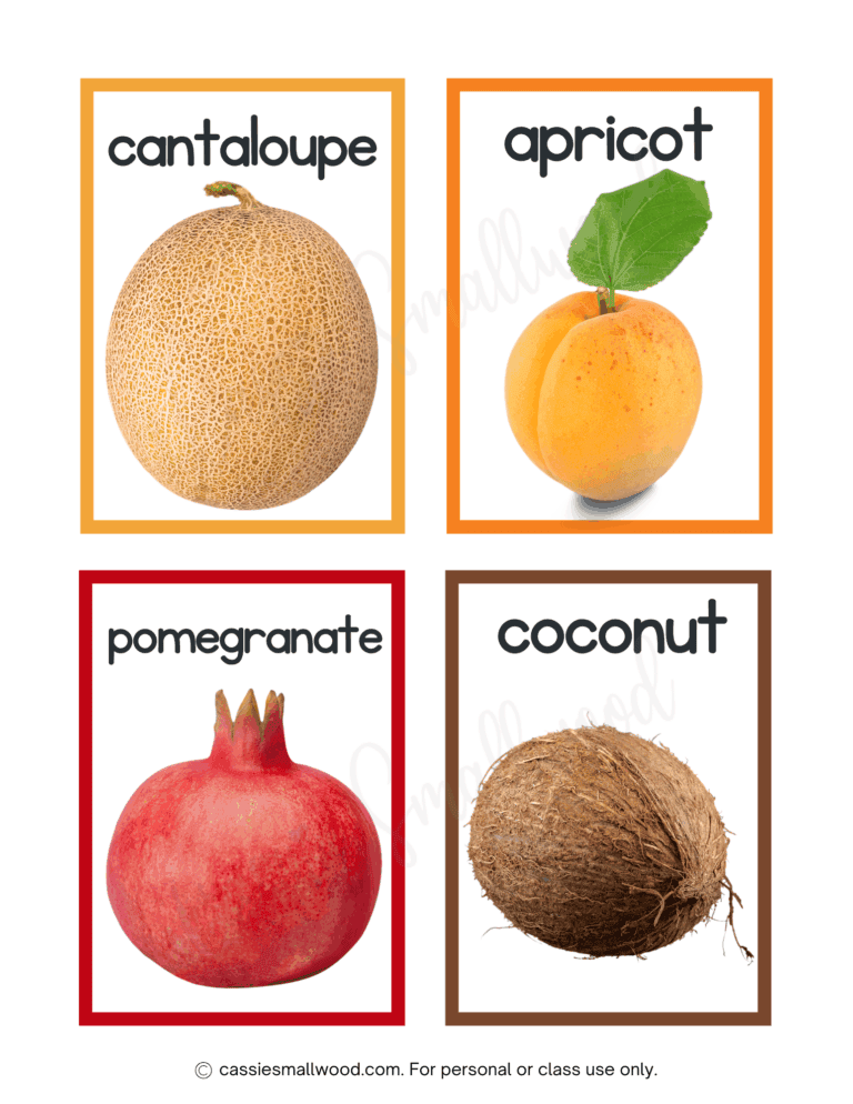 72 Fruit Flashcards (FREE Printables) - Cassie Smallwood