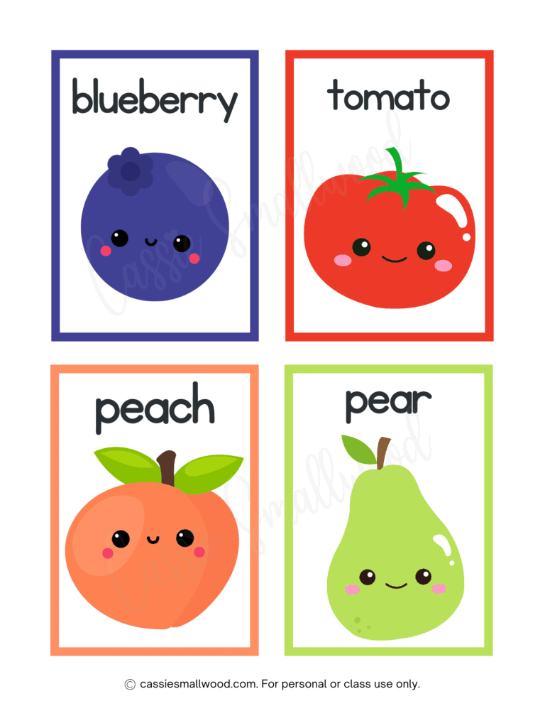 72 Fruit Flashcards (FREE Printables) - Cassie Smallwood