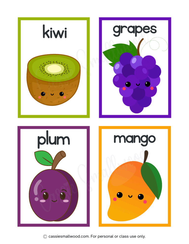 72 Fruit Flashcards (FREE Printables) - Cassie Smallwood