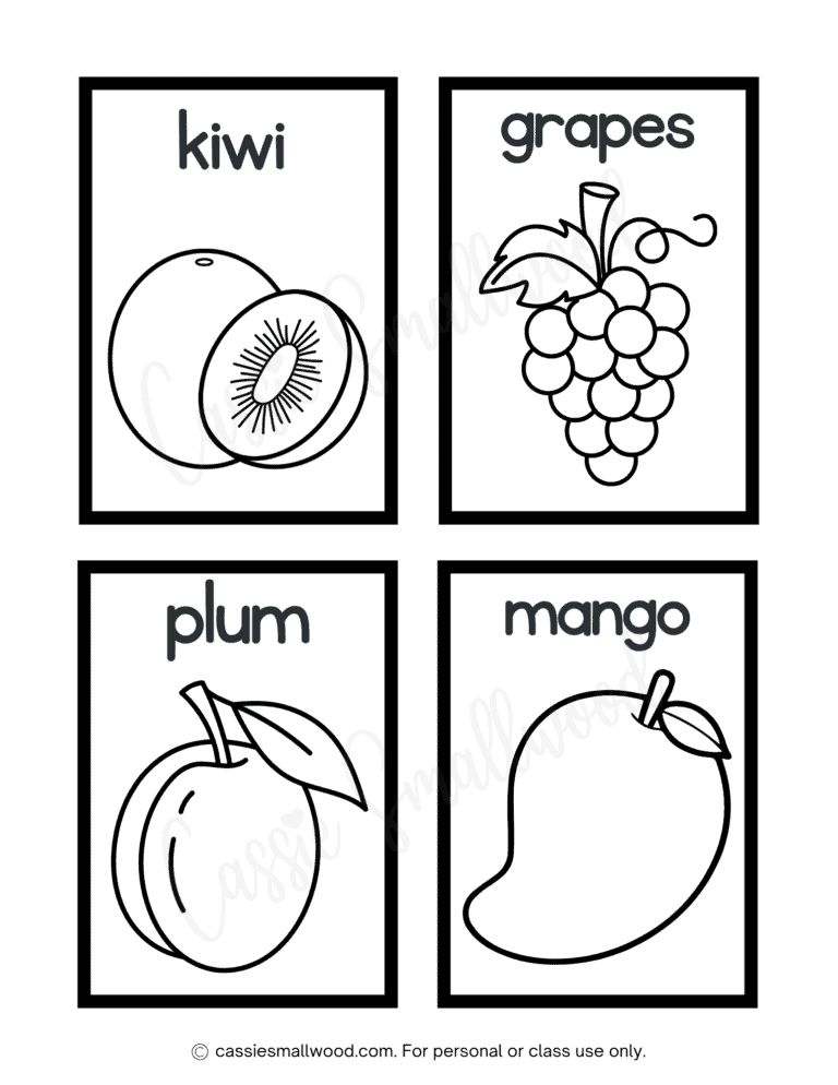 72 Fruit Flashcards (FREE Printables) - Cassie Smallwood