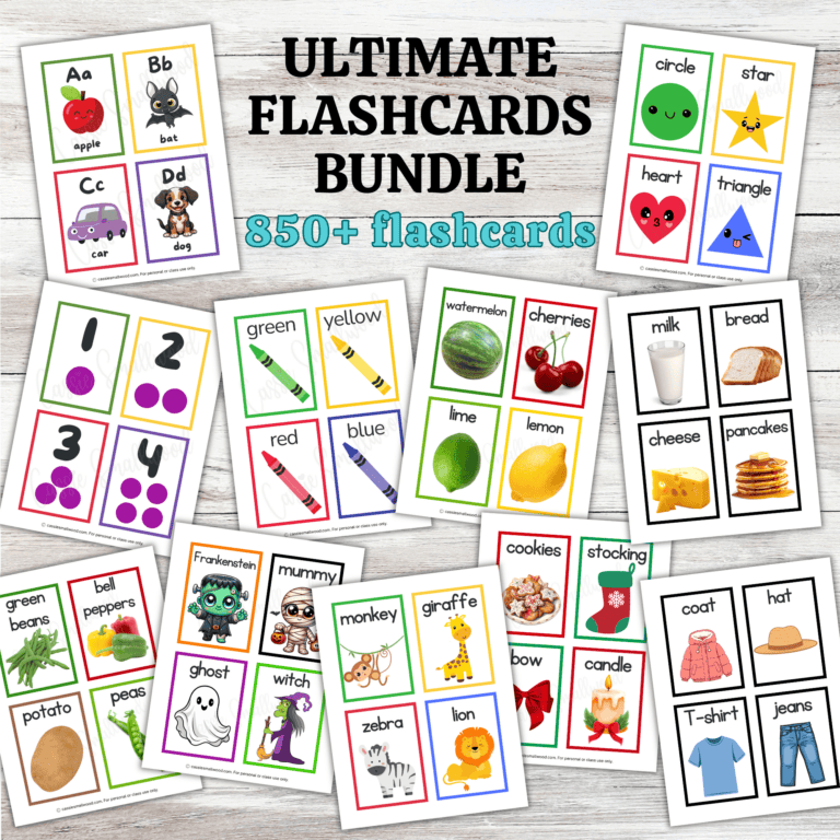 FREE Printable Alphabet Flashcards (Upper & Lower Case Sets) - Cassie ...