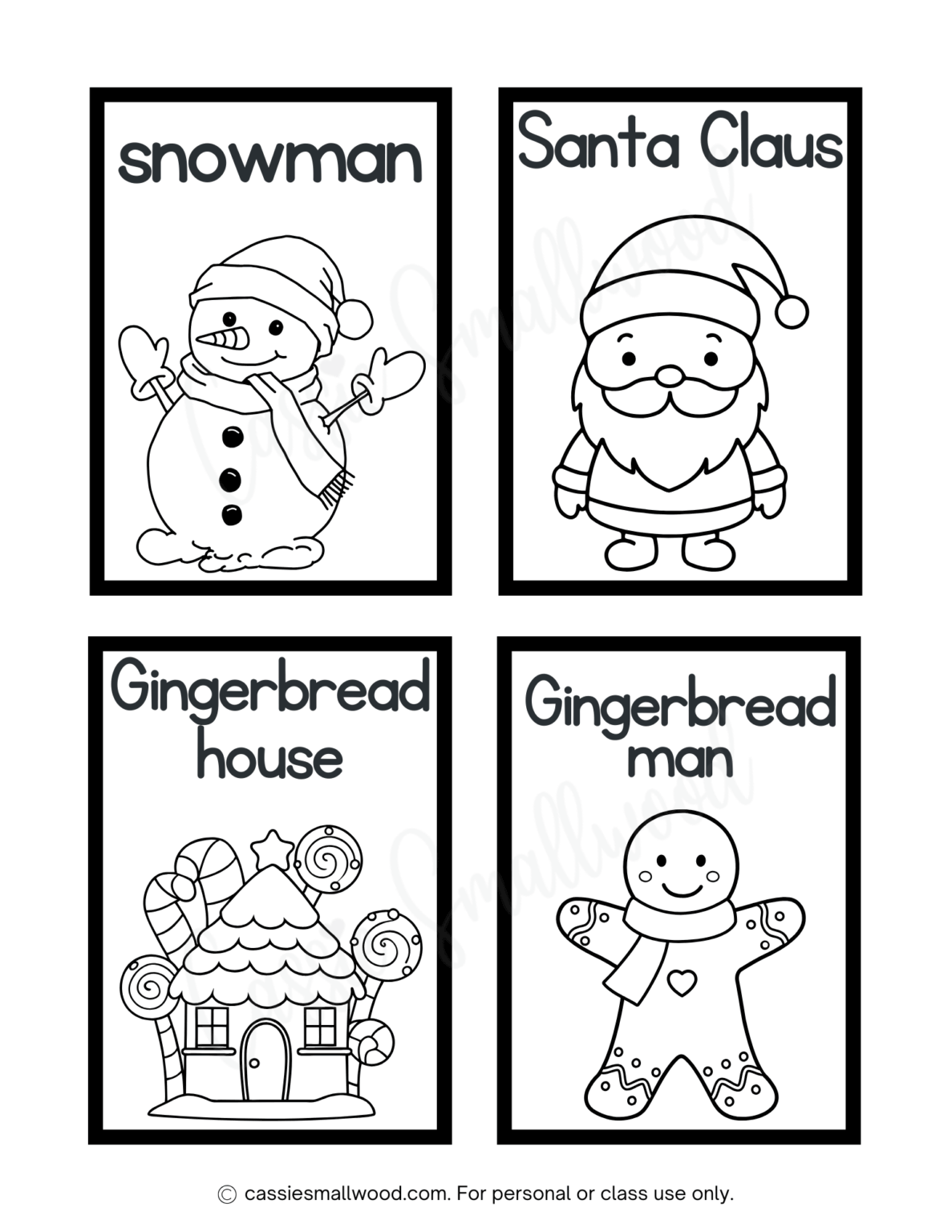 112 CUTE Christmas Flashcards (FREE!) - Cassie Smallwood