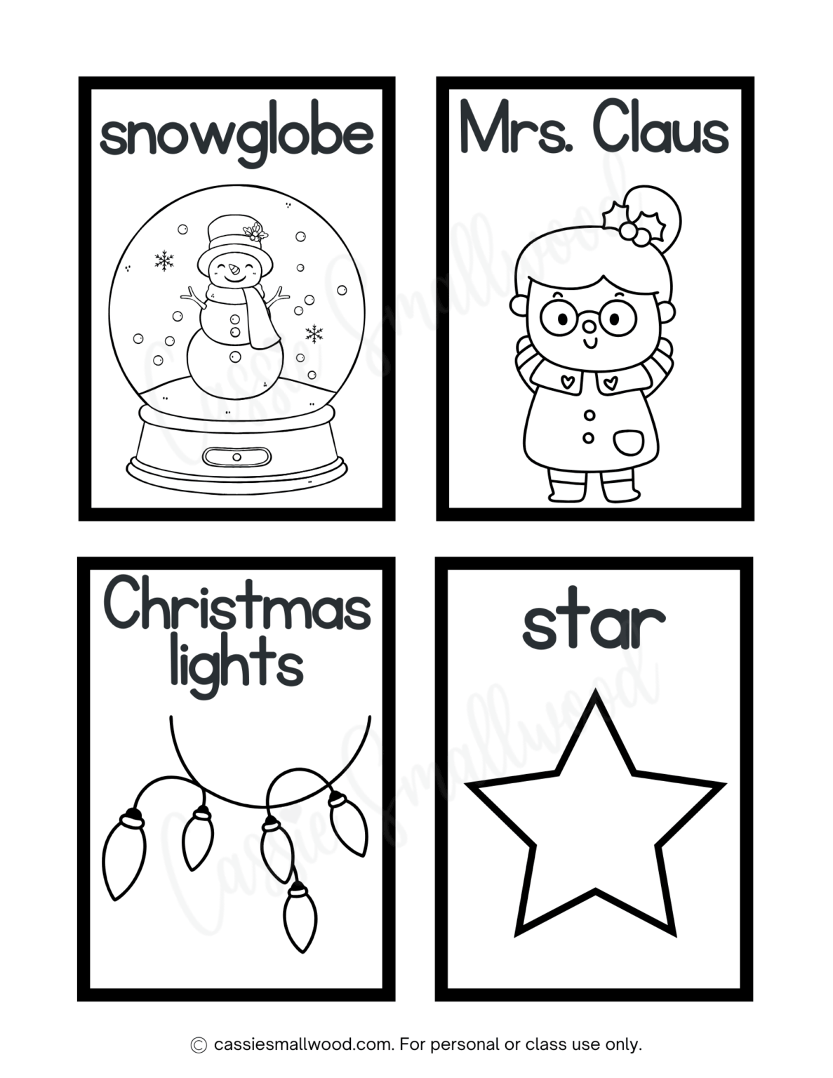 112 CUTE Christmas Flashcards (FREE!) - Cassie Smallwood