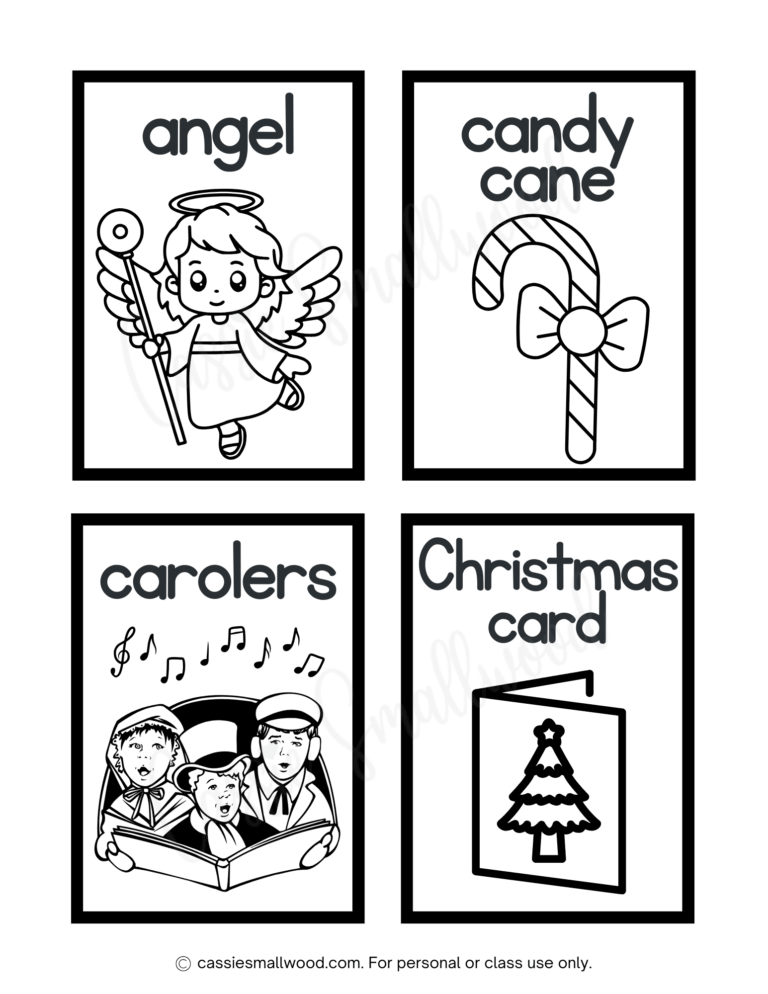 112 CUTE Christmas Flashcards (FREE!) - Cassie Smallwood