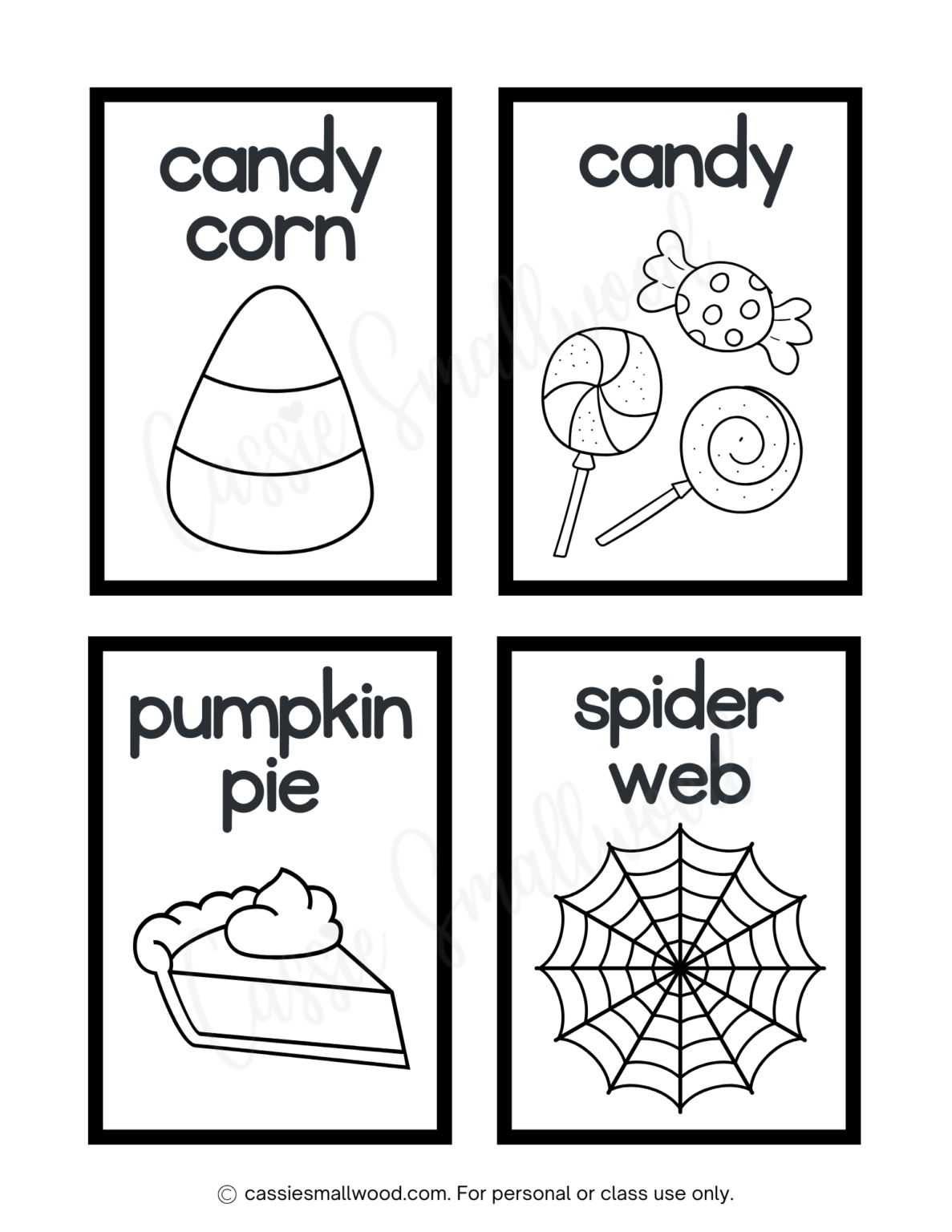 88 Halloween Flashcards For Kids (FREE Printable) - Cassie Smallwood