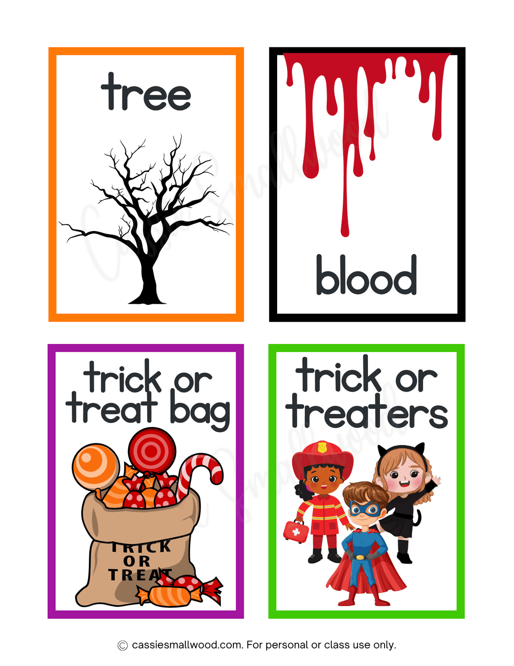 ESL Halloween Flashcards - Cassie Smallwood