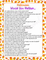 150 Halloween Would You Rather Questions (FREE Printable) - Cassie ...