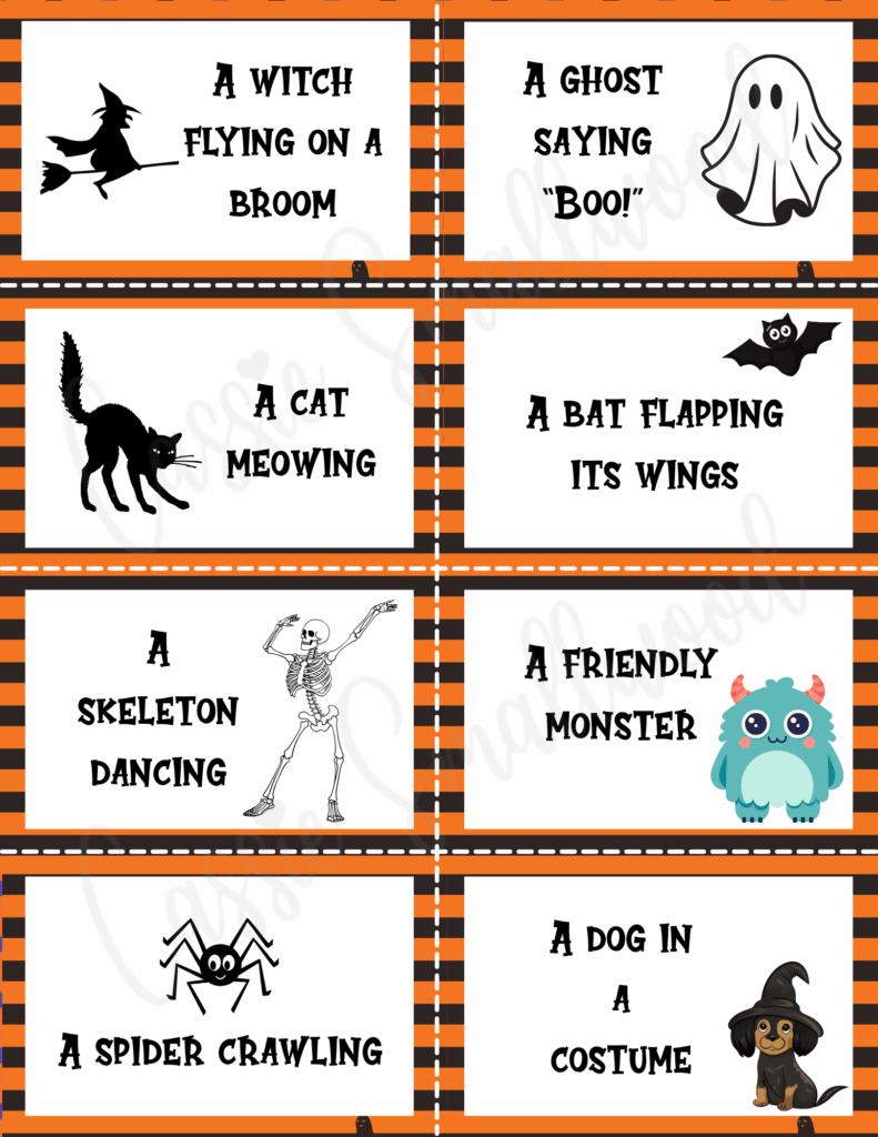 FUN Halloween Charades (FREE Printable) - Cassie Smallwood