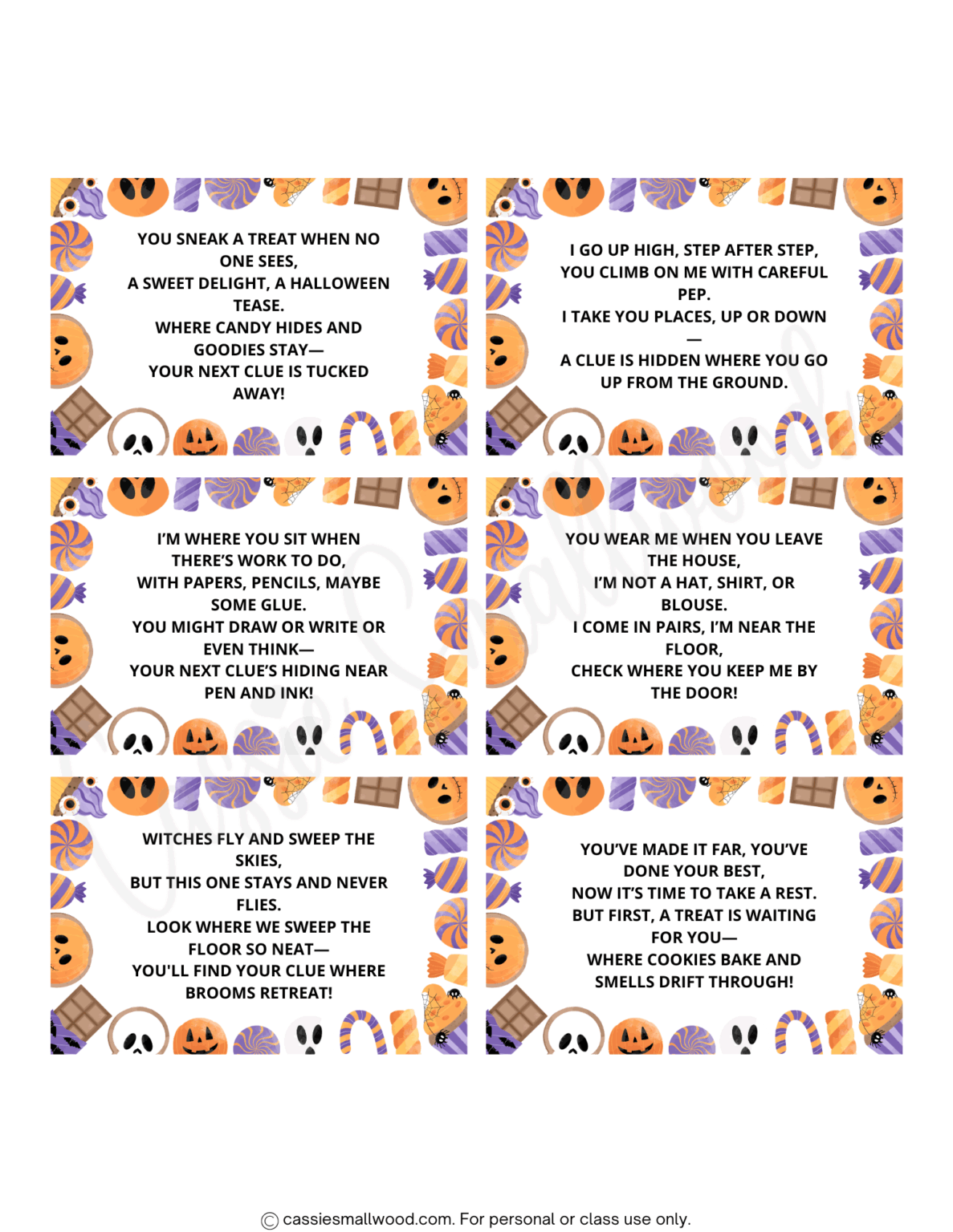 3 FUN Halloween Scavenger Hunts For Kids (FREE Printables) - Cassie ...