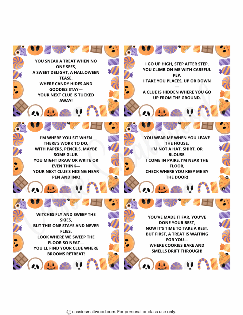 3 FUN Halloween Scavenger Hunts For Kids (FREE Printables) - Cassie ...