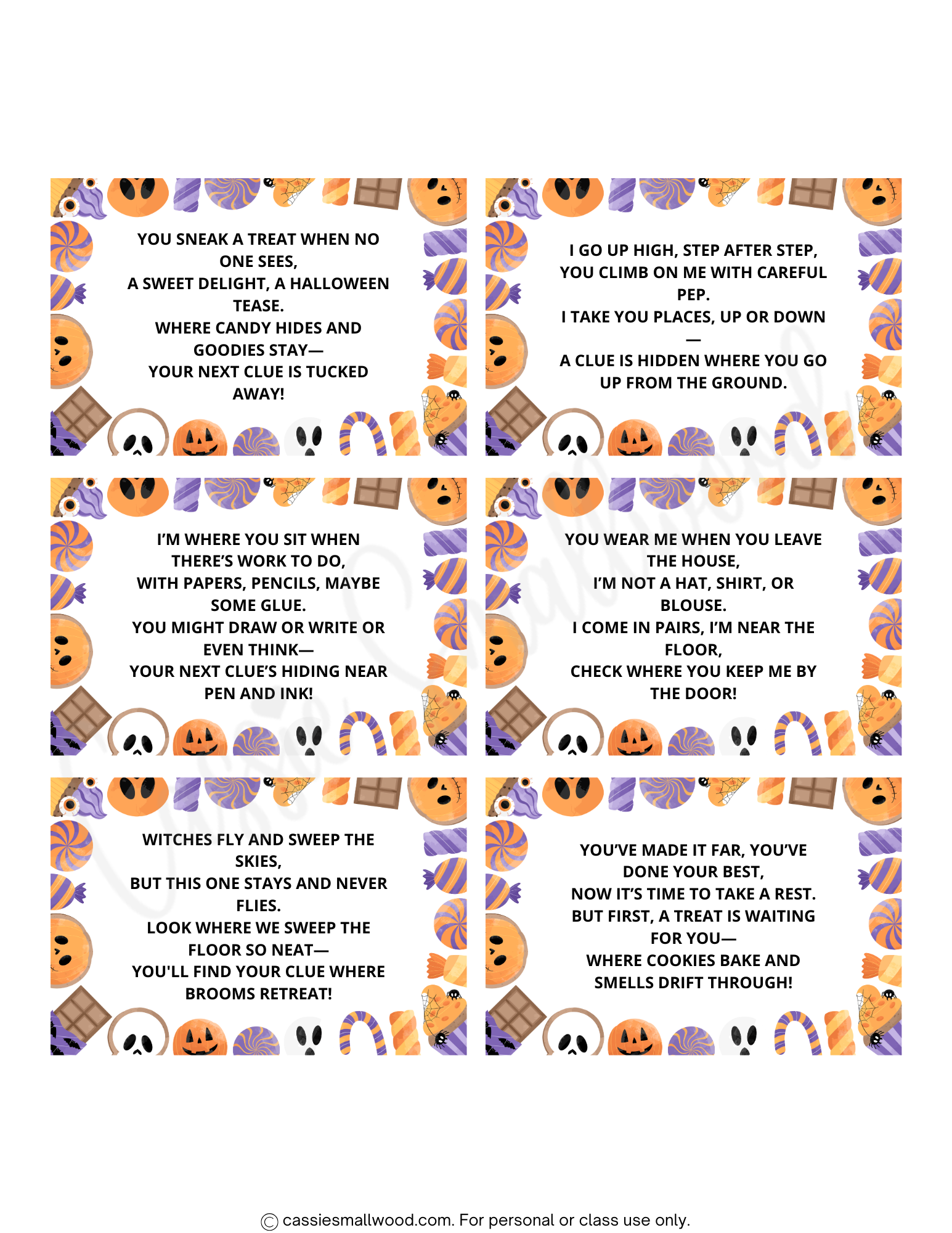 3 FUN Halloween Scavenger Hunts For Kids (FREE Printables) - Cassie ...