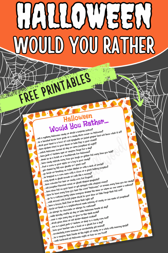 150 Halloween Would You Rather Questions (FREE Printable) - Cassie ...