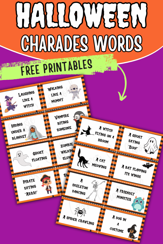 FUN Halloween Charades (FREE Printable) - Cassie Smallwood