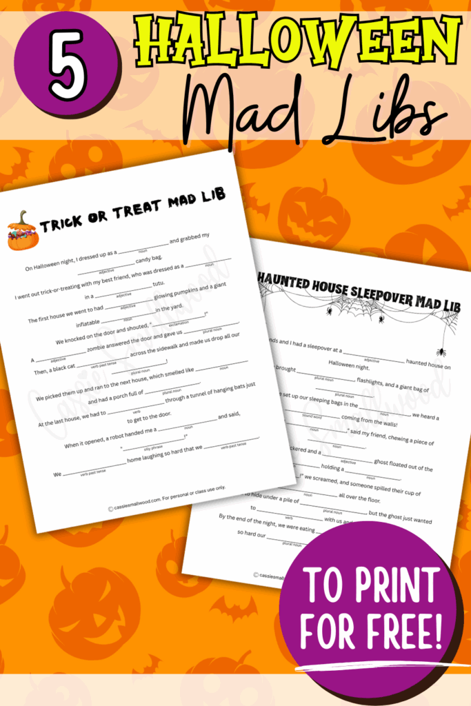 5 FUN Halloween Mad Libs (FREE Printable) - Cassie Smallwood