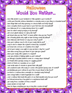 150 Halloween Would You Rather Questions (FREE Printable) - Cassie ...