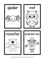 88 Halloween Flashcards For Kids (FREE Printable) - Cassie Smallwood