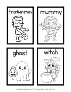 88 Halloween Flashcards For Kids (FREE Printable) - Cassie Smallwood