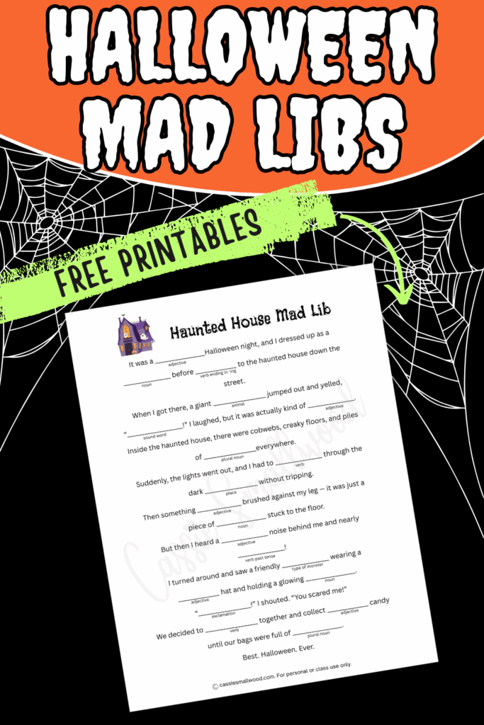 5 FUN Halloween Mad Libs (FREE Printable) - Cassie Smallwood