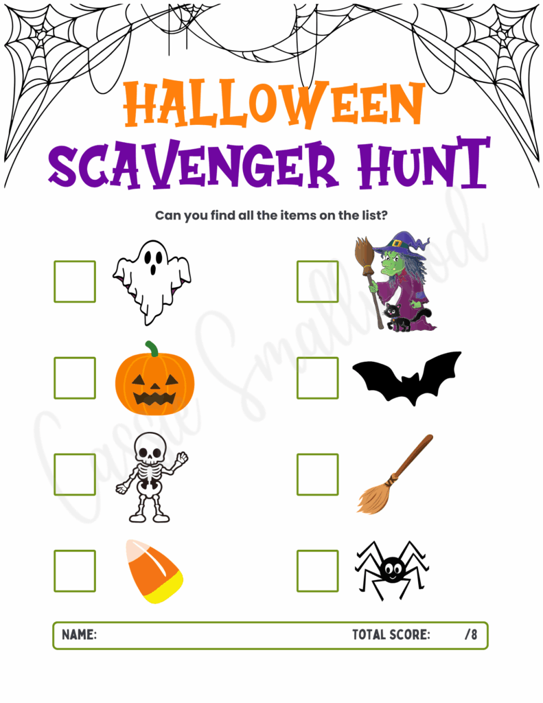 3 FUN Halloween Scavenger Hunts For Kids (FREE Printables) - Cassie ...