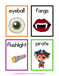 88 Halloween Flashcards For Kids (FREE Printable) - Cassie Smallwood