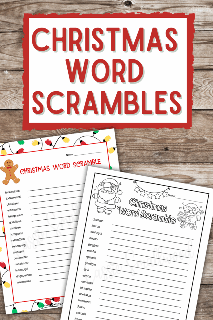 FUN Christmas Word Scrambles (With Answers) - Cassie Smallwood
