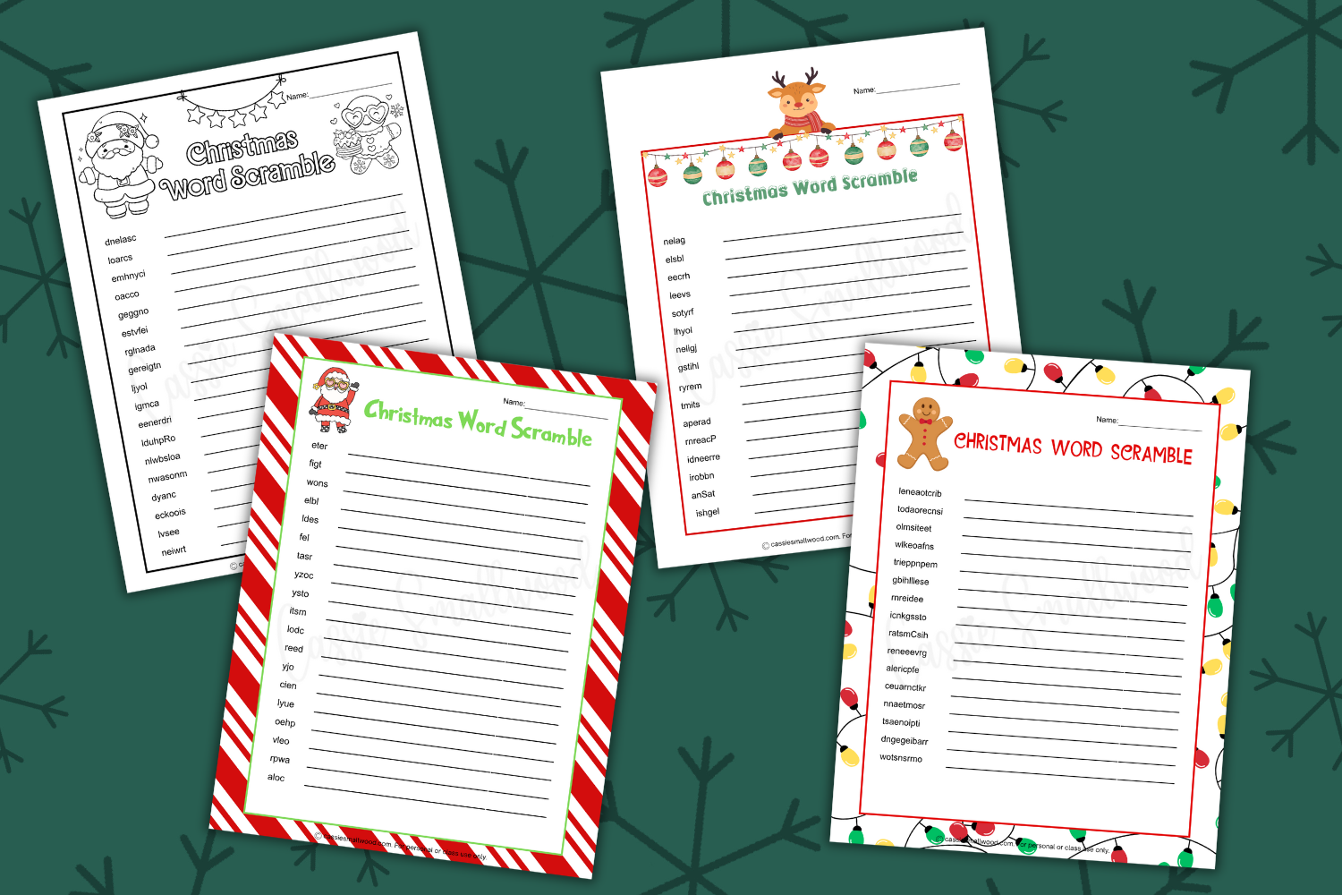 FUN Christmas Word Scrambles (With Answers) - Cassie Smallwood