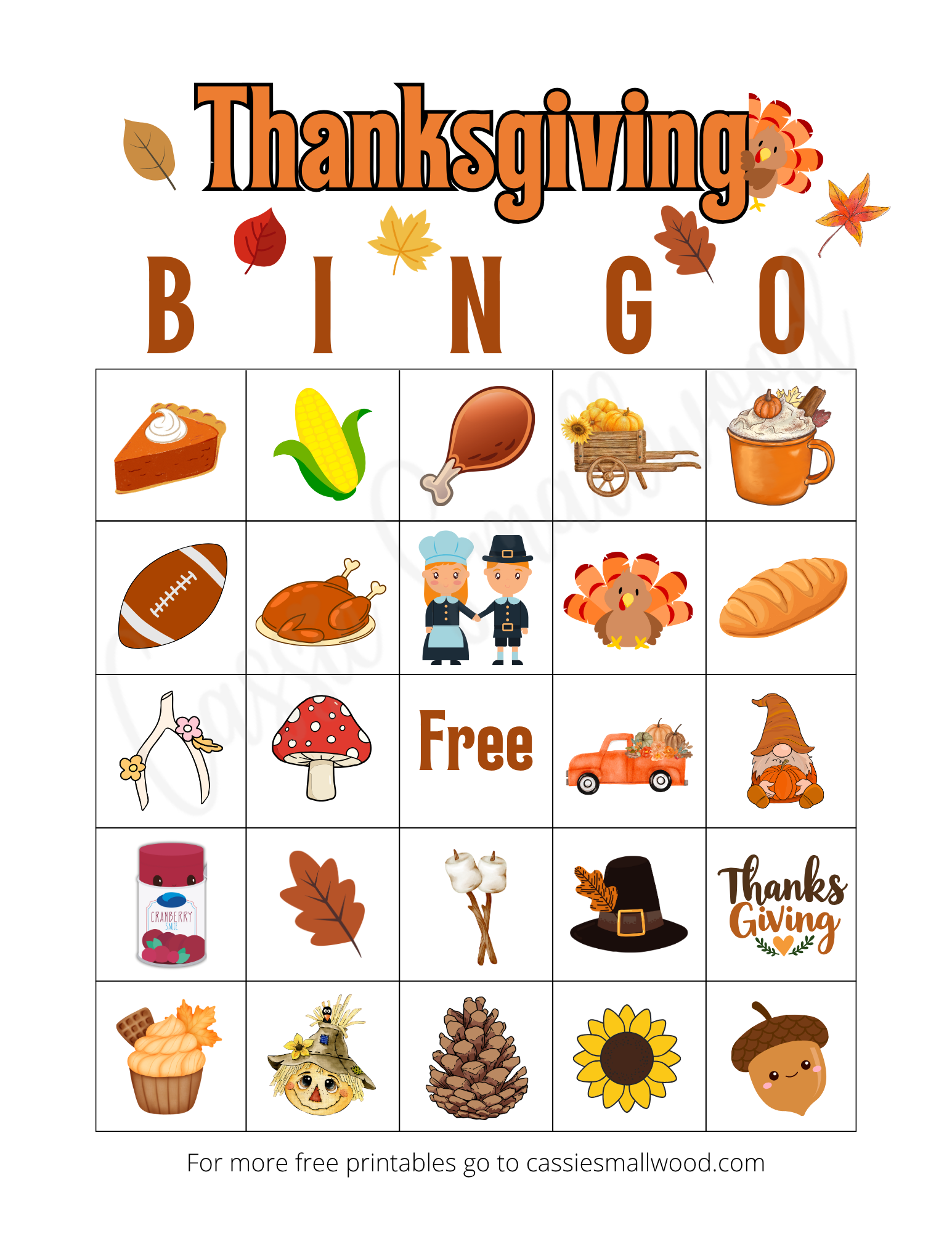 Easy Thanksgiving Bingo Patterns - Cassie Smallwood