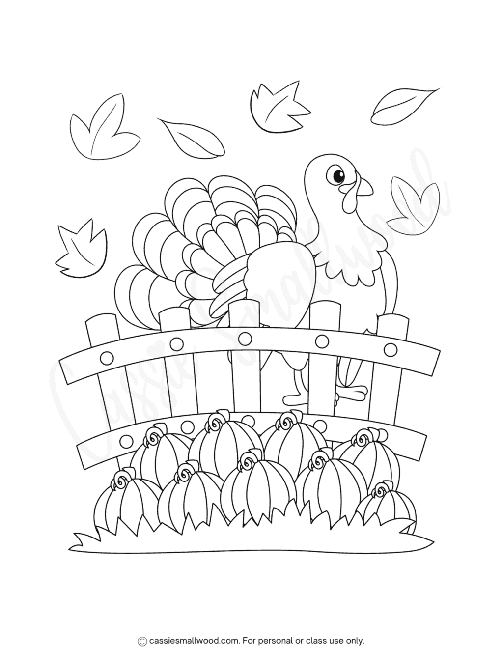 24 CUTE Turkey Coloring Pages - Cassie Smallwood