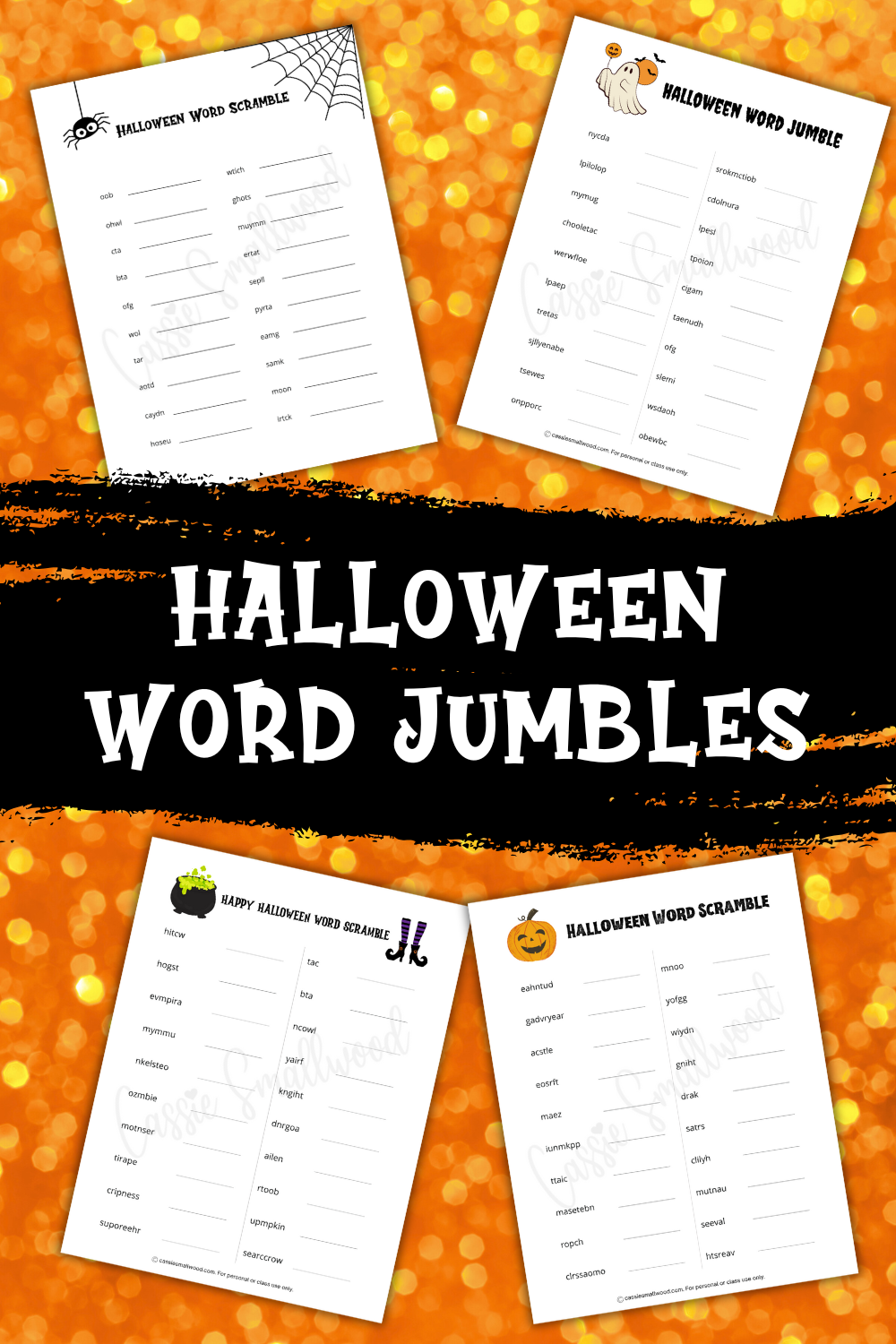 6 FUN Halloween Word Scrambles (With Answers!) - Cassie Smallwood