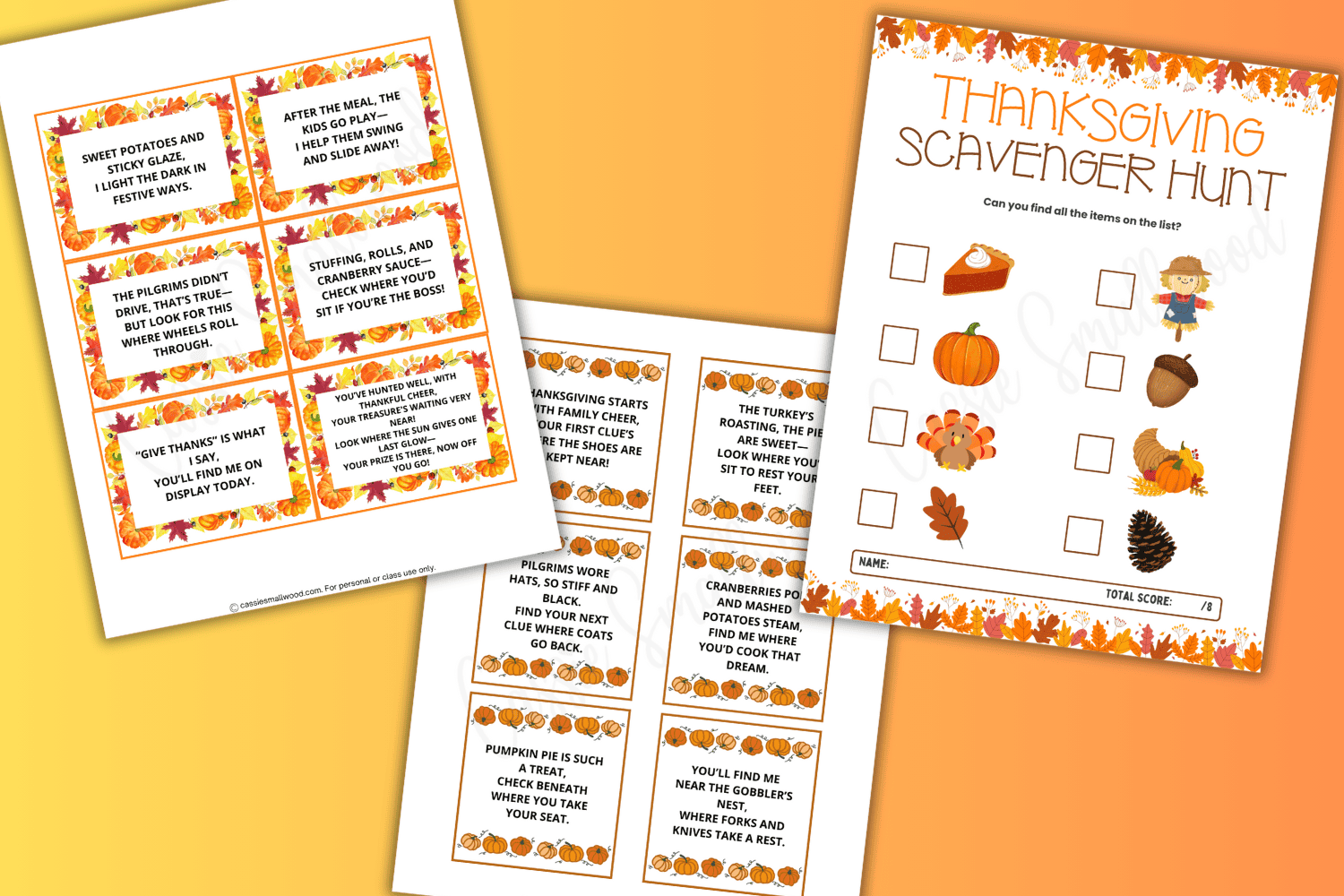 3 FUN Halloween Scavenger Hunts For Kids (FREE Printables) - Cassie ...