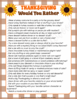 200 Thanksgiving Would You Rather Questions (FREE Printables) - Cassie ...