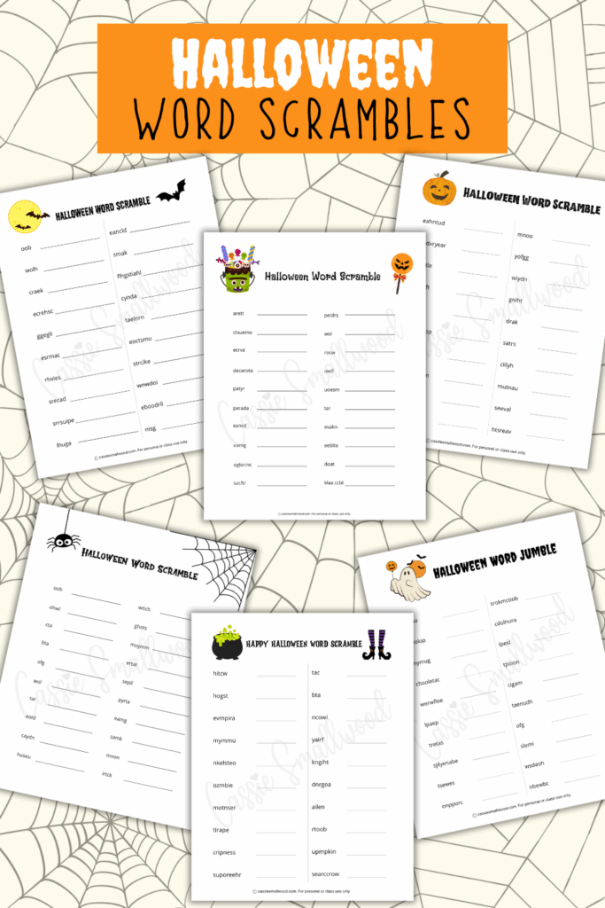 6 FUN Halloween Word Scrambles (With Answers!) - Cassie Smallwood