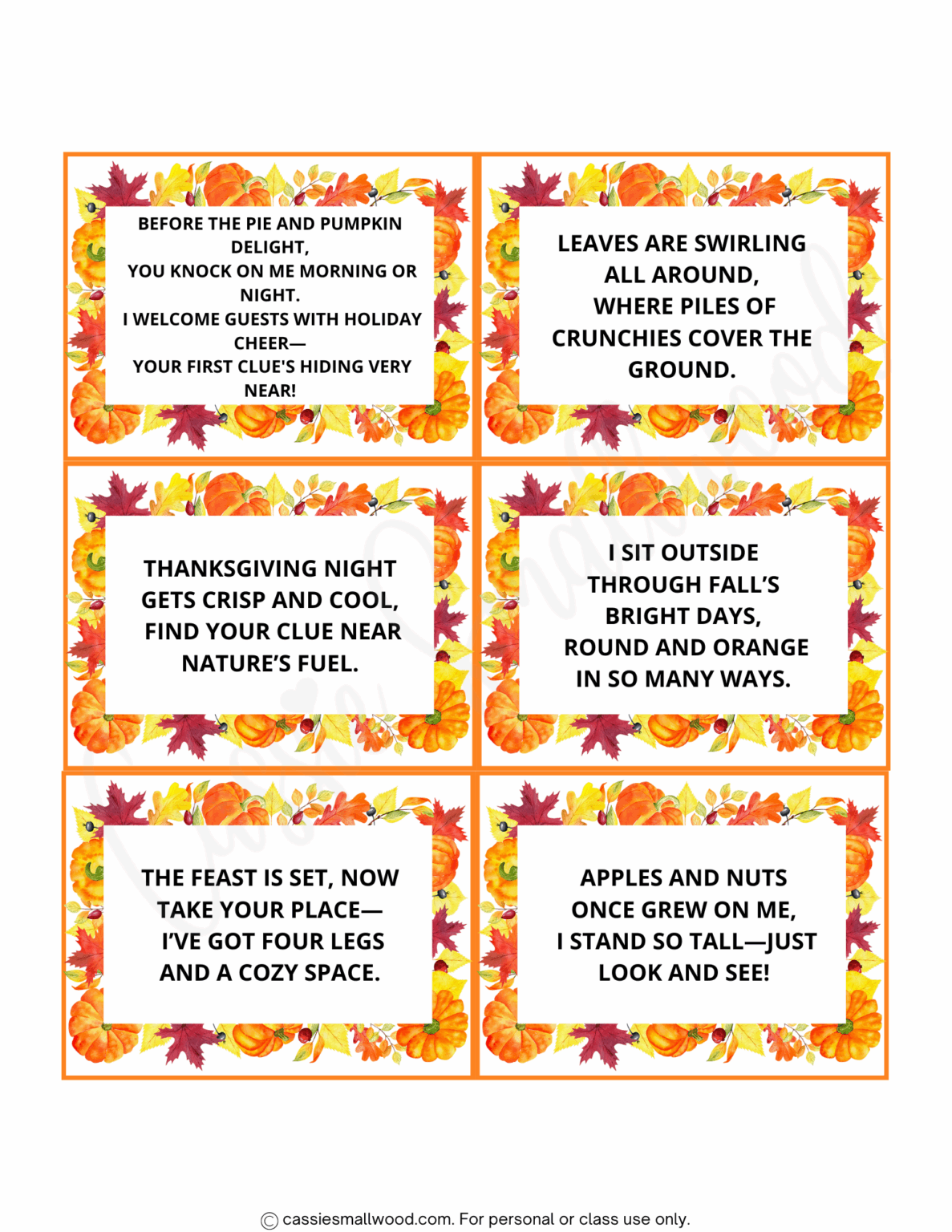 3 FUN Thanksgiving Scavenger Hunts (Indoor, Outdoor, and Preschool ...