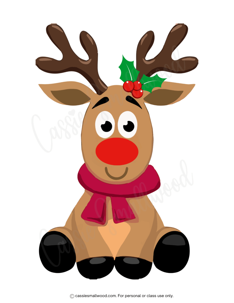 CUTE Pin The Nose On Rudolph Game (FREE Printable) - Cassie Smallwood