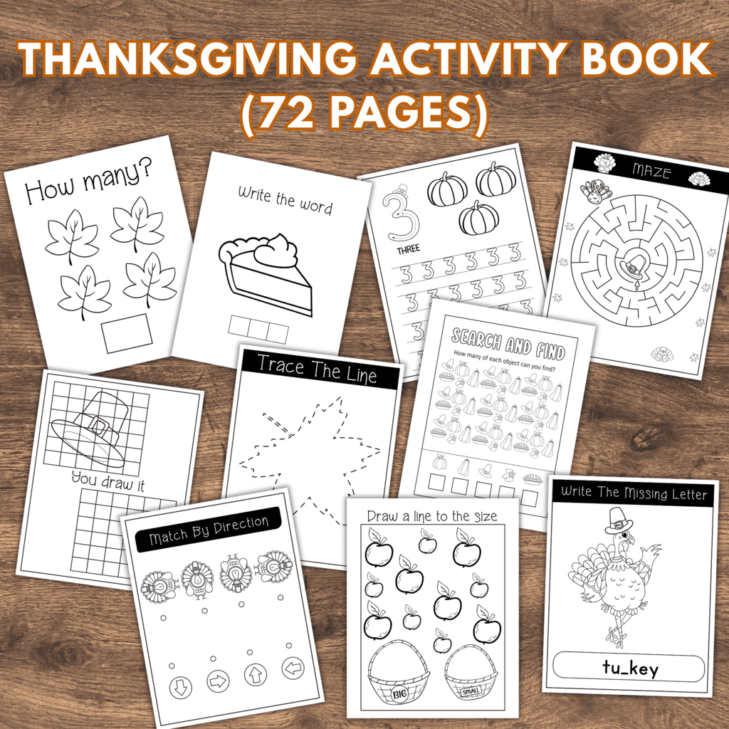 Cute Happy Thanksgiving Coloring Pages (Free Printable) - Cassie Smallwood