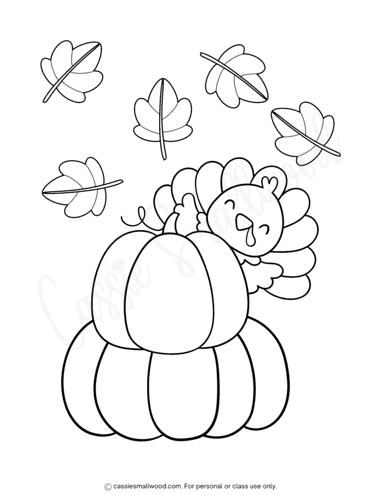 24 CUTE Turkey Coloring Pages - Cassie Smallwood
